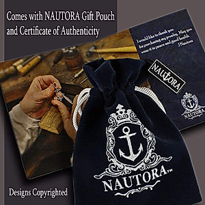NAUTORA Anchor Necklace - Solid Heavyweight Anchor Pendant Crafted in Sterling Silver with 24" Necklace Chain