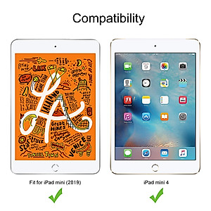 BMOUO Kids Case for iPad Mini 4/iPad Mini 5, iPad Mini 4/5 Case - Built-in Screen Protector, Shockproof Handle Convertible Stand Kids Case for iPad Mini 5th/4th Generation 7.9", Blue