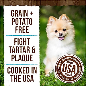 Merrick Fresh Kisses Double-Brush Dental Dog Treats With Mint Breath Strips For Toy Breeds - 33 ct. Bag