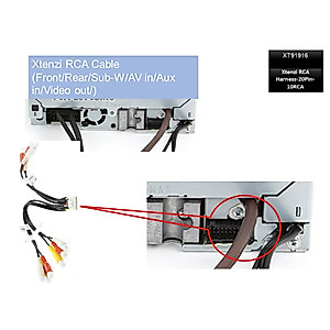 Xtenzi 20Pin RCA Cord Assembly Harness Car Audio Video Compatible with JVC Kenwood KVT-514 KVT-512 KVT-516 - XT91916