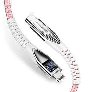 WFVODVER USB-C to Lightning Cable [MFI Certified] 10FT/3M iPhone 12 Nylon Braided Type C Fast Charging Cable Compatible with iPhone 12/12Mini/12 Pro/11/11Pro/11 Pro Max/X/XS/XR/XS MAX (Pink)