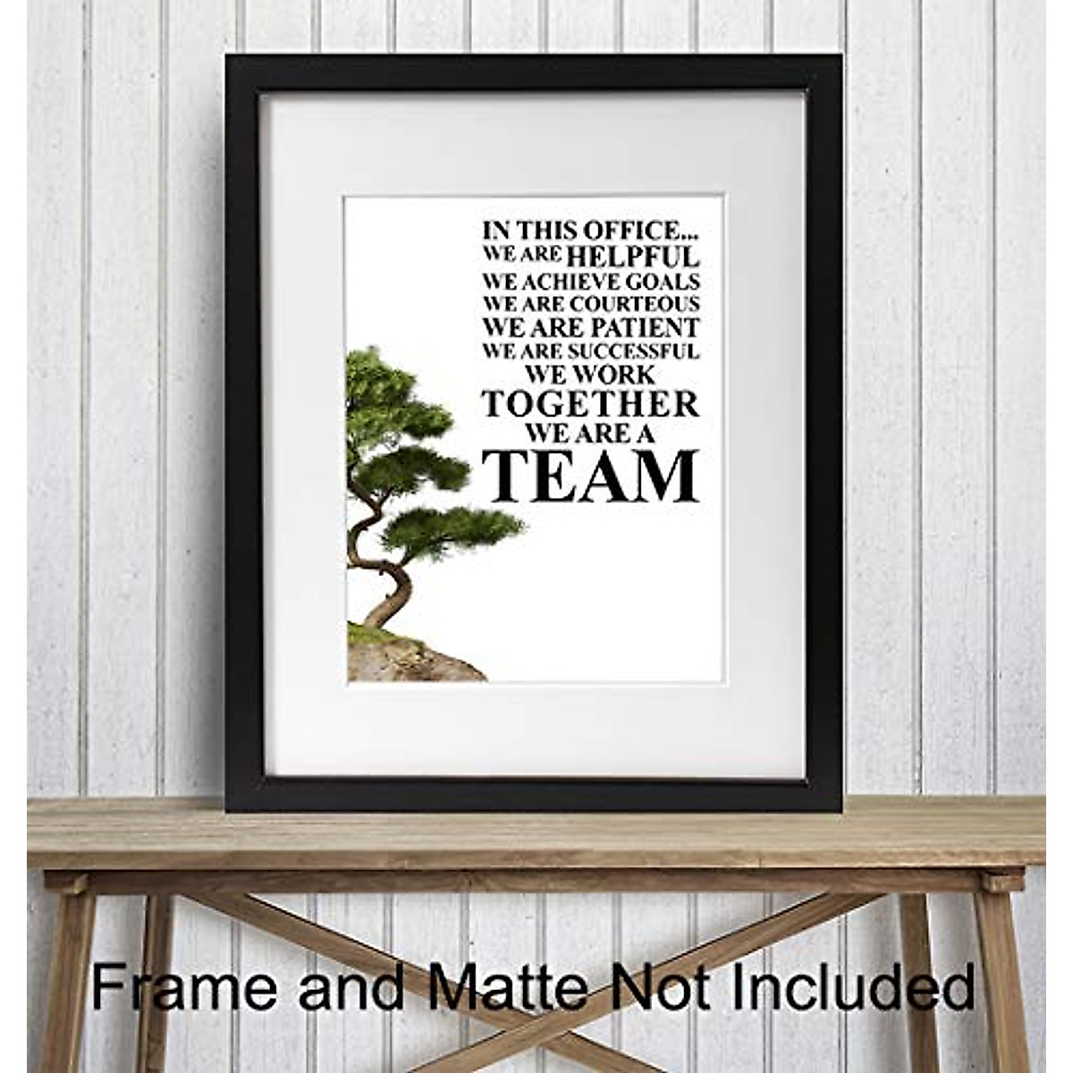 Team Office Wall Art Decor- Unique Motivational Gift for Boss, Manager - UNFRAMED Photo 8X10 - Inspirational Teamwork Quote Print