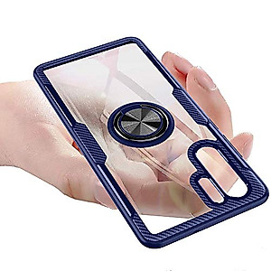 Phone Case for Huawei P30 Pro with Tempered Glass Screen Protector Clear Cover and Magnetic Stand Ring Holder Slim Hard Cell Accessories Full Body Boys Women Hawaii P30Pro P 30 Pro30 Cases Men Blue