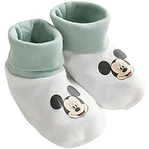 Disney Baby Boys' 3 or 4 Piece Layette Set - Bodysuit, Pants, Hat, Booties - Mickey Mouse, Toy Story, Pooh (0-9M), Size 6-9 Months, Mickey Jade