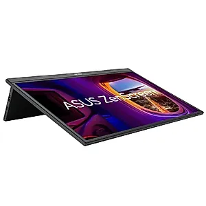 ASUS ZenScreen 17” 1080P Portable USB Monitor (MB17AHG) - Full HD, IPS, 144Hz, USB Type-C, FreeSync Premium, Eye Care, L-shaped kickstand, Tripod Mountable, HDMI, FSC Certified, 3-Year Warranty,BLACK