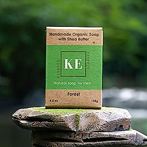 Men's Bar Soap – FOREST Moisturizing Natural Organic Shea Butter Soap for Men - Handmade