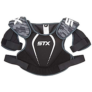 STX Lacrosse Stallion 75 Shoulder Pad, Black, Medium