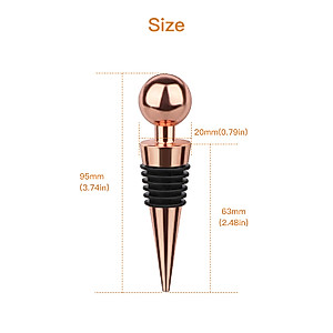 3 Pcs Wine Stopper Bottle Stopper Wine Saver, Yimerlen Silicone Vacuum Wine Bottle Corks, Reusable Wine Stopper Used for Bar, Holiday Party Keep Wine Fresh Suitable for Standard Bottle (Rose Gold)