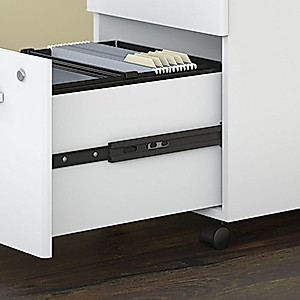 Bush Business Furniture Studio C 2 Drawer Mobile File Cabinet in White