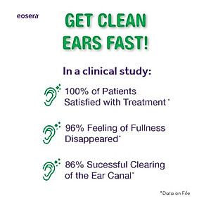 EOSERA Ear Wax MD Kit - Fast-Acting Ear Wax Removal Drops | Breaks Down & Dissolves Wax in Just 1 Treatment | Clinically Proven | Gentle & Safe | Includes Rinsing Bulb | 15mL