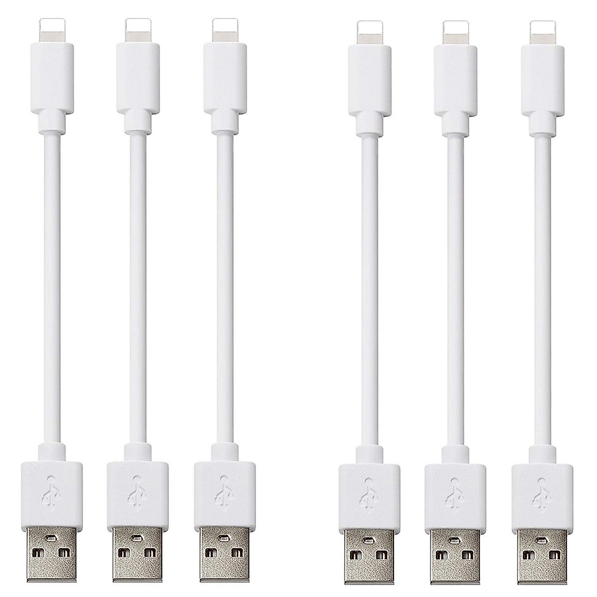 Short Phone Charger Cable (6 Pack 1 FT Cord) Compatible with Cellphone, All USB Charging Station, CLZHome Fast Charge & Sync Data Cables for Phone 11 Pro Xs MAX XR X 8 7 7 Plus 6s 6s Plus 6 6 Plus