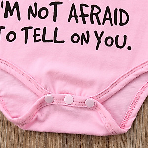 Charm Kingdom Baby Boy Girl be careful what you say to me my grandmas crazy Bodysuit (70 (0-6M), Pink)
