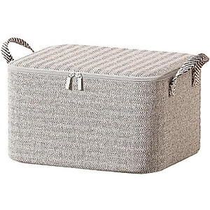 Clothes Storage Foldable Blanket Storage Bags Storage Bins with Lids Storage Containers for Organizing Bedroom Closet Clothing Comforter Organization and Storage with Zippers & Reinforced