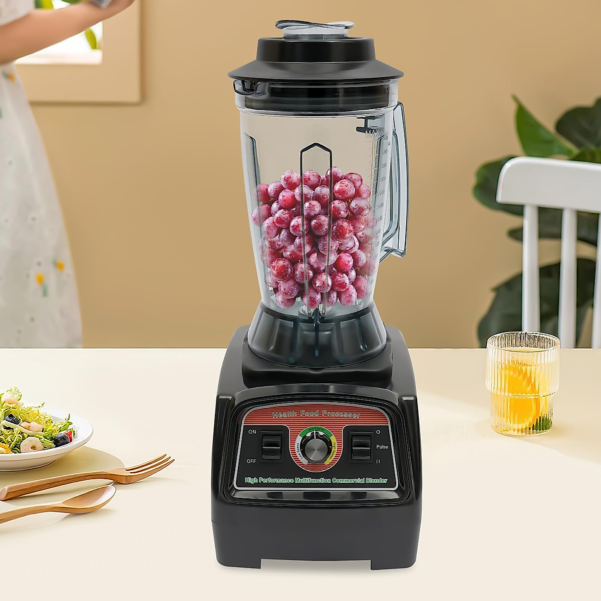 Blender 2800W Heavy Duty Commercial Blender, 4L Shakes & Smoothies Countertop Blender 57000RPM High Speed Food Processors for Baby Food, Crushing Ice or Frozen Drinks