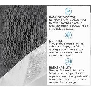 Wooflinen Modern 100% Viscose Derived from Bamboo Sheets 6pc King - Duvet Cover Set + Sheet Set - Breathtakingly Soft
