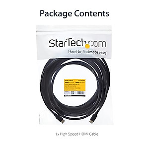 StarTech.com 35ft Plenum Rated HDMI Cable, 4K High Speed Long HDMI Cord w/ Ethernet, 4K30 UHD, 10.2 Gbps, HDCP 1.4, In Wall Plenum HDMI 1.4 Display Cable, HDMI to HDMI Computer to TV Cable (HDPMM35)