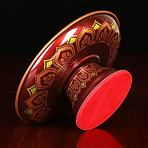 PRETYZOOM Buddhist Plate Offering Bowls Fruit Tray Food Dessert Snack Blessing Fruit Tray Tinplate Bowl for Altar Use Rituals Incense Smudging Decoration (Dark Red)