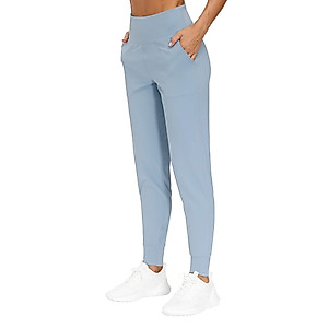 THE GYM PEOPLE Women's Joggers Pants Lightweight Athletic Leggings Tapered Lounge Pants for Workout, Yoga, Running (Small, Denim Blue)