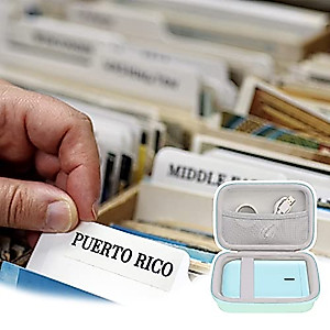 Elonbo Carrying Case for NIIMBOT D11 Label Maker, D11 Portable Bluetooth Handheld Label Printer Storage Holder, Extra Mesh Pocket Fits NIIMBOT D11 Label Maker Tape, Cable, Blue (CASE ONLY)