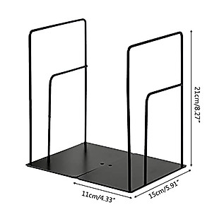 IEASEsd File Sorters 1 Pair Rectangle Bookends Book Stand Support Desktop Office Magazine Organizer
