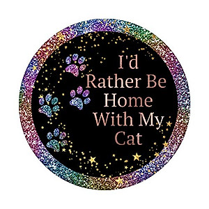 Cat Paw Print Funny Sayings Kitten Themed Quote Rainbow PopSockets Swappable PopGrip