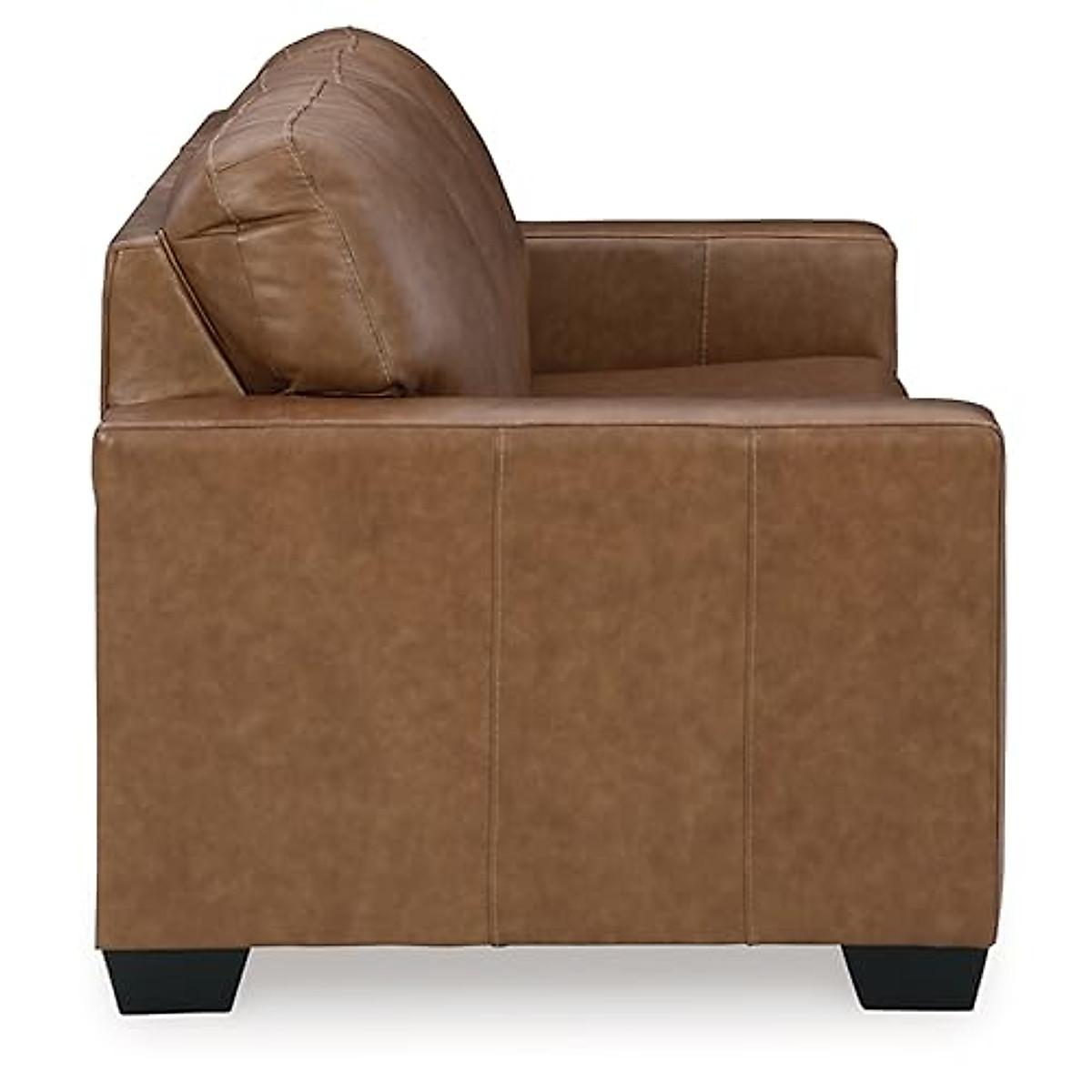 Signature Design by Ashley Bolsena Contemporary 2-in-1 Leather Match Sofa Sleeper with Folding Gel Memory Foam Mattress, Queen, Dark Brown