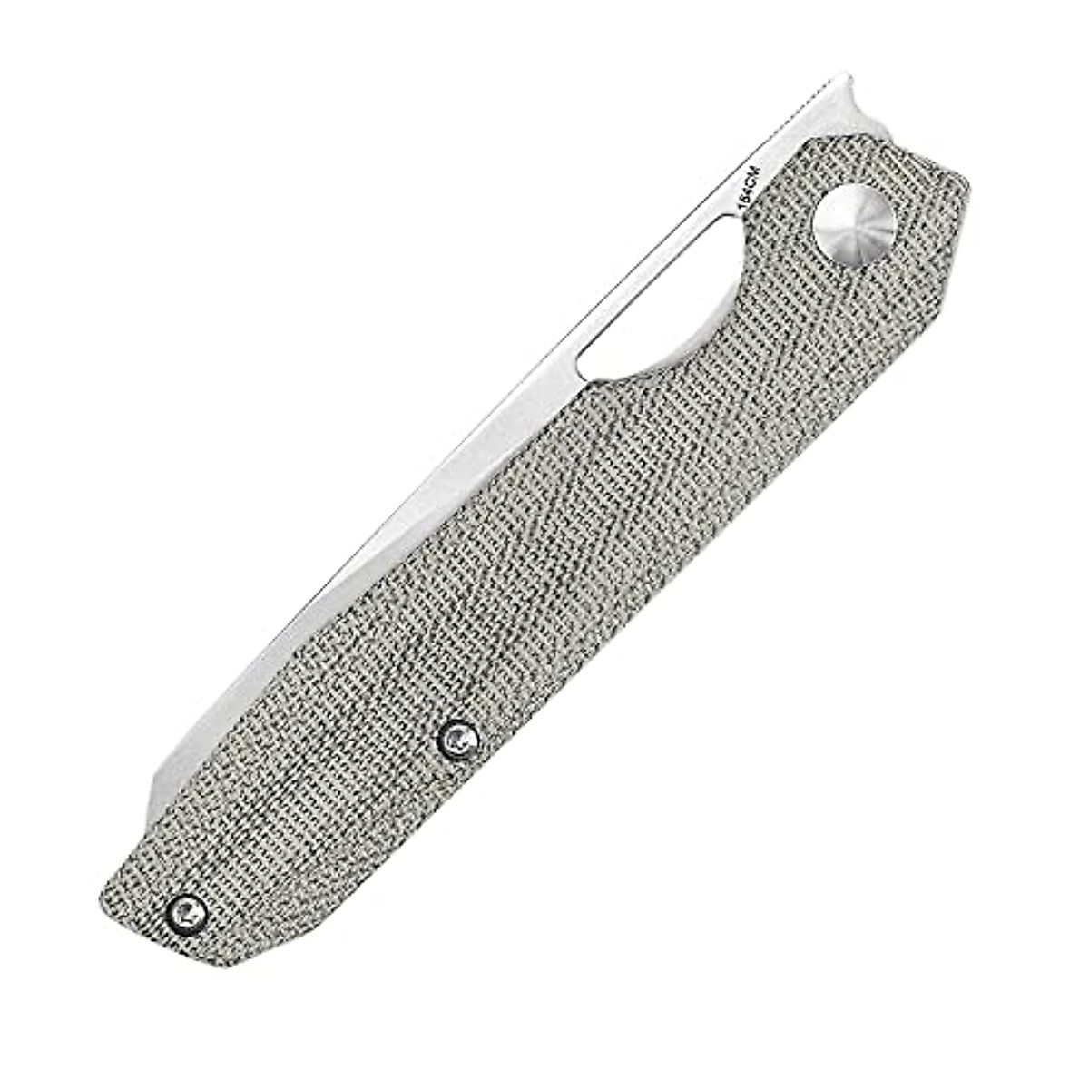 Kizer Genie 154CM Steel EDC Knife 3.39 Inches Blade Green Micarta Handle Folding Pocket Knife Thumb Hole Openers V4545C1