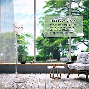 Portable Telescopic Desktop Fan Folding Atomizing Hydrating LED Fan USB Charging Table Fans