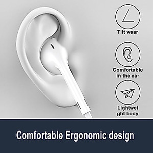 2 Pack USB C Earbuds Headphones,Type C Wired Earphones with Microphone & Remote Control Noise Cancelling in-Ear Headset for Samsung Galaxy S23/S22/S21/S20, Note 20, Google Pixel 7/6/6a/5/4,and More
