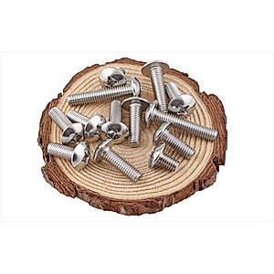 cSeao 30pcs M4x30mm Truss Head Drawer Pull Knobs Screws, Phillips Drive, Full Thread, 304 Stainless Steel