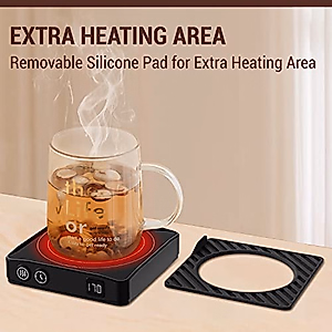 Coffee Mug Warmer with Auto Off Timer, Coffee Cup Warmer for Desk with Auto ON/Off, Coffee Warmer for Desk Auto Shut Off with 3-Temp Settings, Electric Coffee Cup Warmer, Wax Warmer, Warm Gift