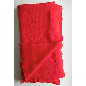 Wander Agio Womens Warm Long Shawl Winter Upset Large Scarf Pure Color Red