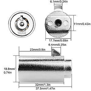 STARVAST Tubular Key Lock for Vending Machines, Zinc Alloy, Chrome, 2 Pack