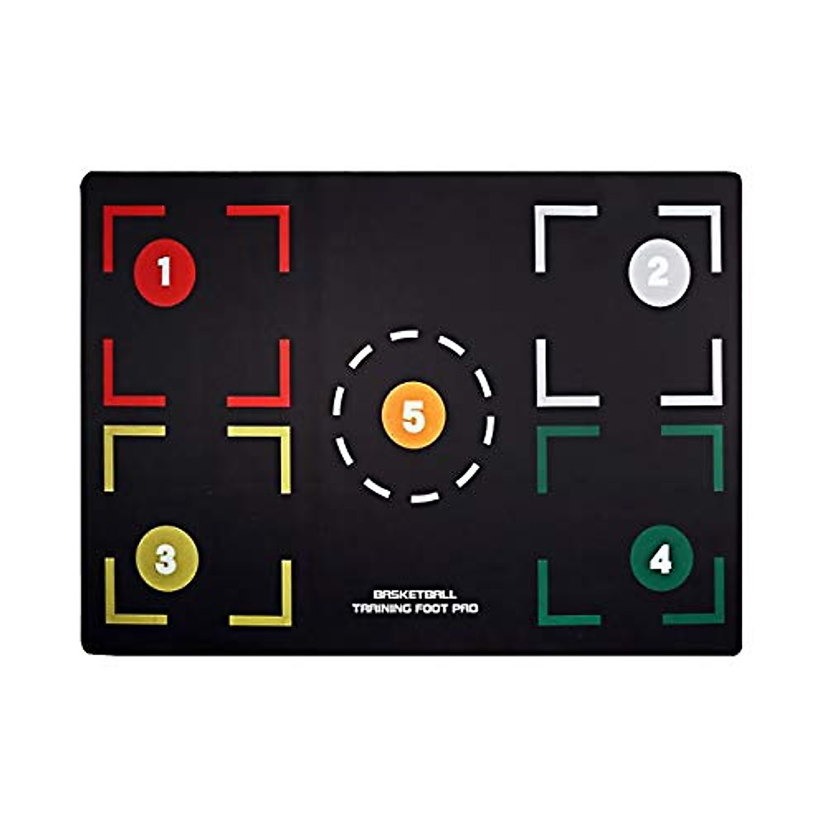 Basketball Footstep Training Mat, Non-Slip Regular Training System Blanket, Dribble Silent Sports Auxiliary Props,Training Pace Ball Control Player Equipment