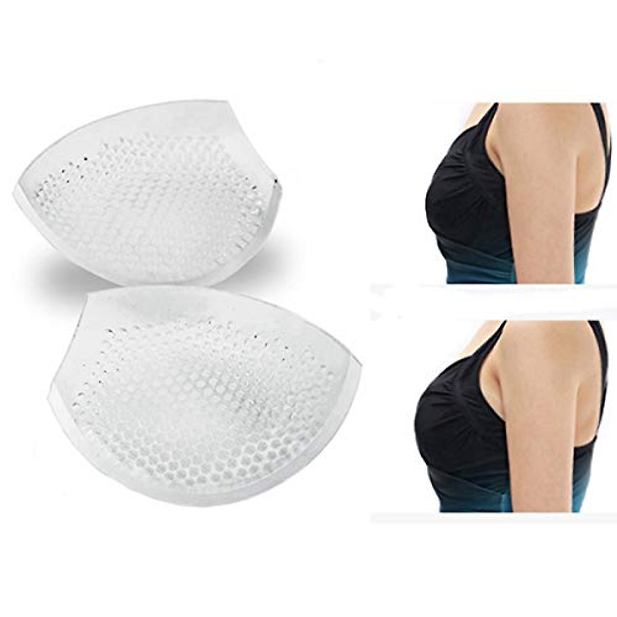 SL Sursarbelor Silicone Breathable Push Up Bra Pads Removeable Bra Insert Padded Breast Enhancer Lifting for Swimsuit Bikini Padding