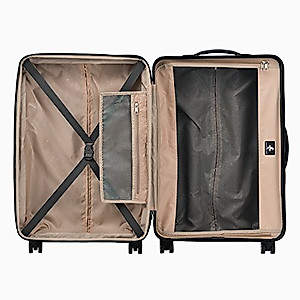 Atlantic Luggage Atlantic Ultra Lite Hardside Expandable Spinner, Jade Black, Checked Medium
