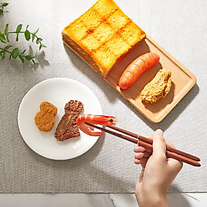 3 Pieces Rosewood Foldable Wood Chopsticks Portable Outdoor Utensils Reusable Travel Chopsticks Collapsible Chopsticks with 3 Pieces Carrying Pouch