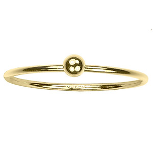 uGems 14K Gold Filled 3mm Ball Stacking Ring Size 6