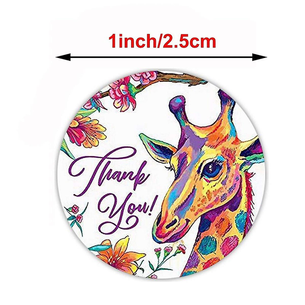 Cute Animal Flower Thank You Stickers 1000 1 Inch Round Panda Elephant Bird Plant Thank You Label 500 Labels Per Roll for Birthday Gift Bags Baby Shower Wedding Kids Toys Teacher Reward Stickers