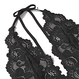 Gladiolus Women Lingerie One Piece Bodysuit Teddy Outfits Black M