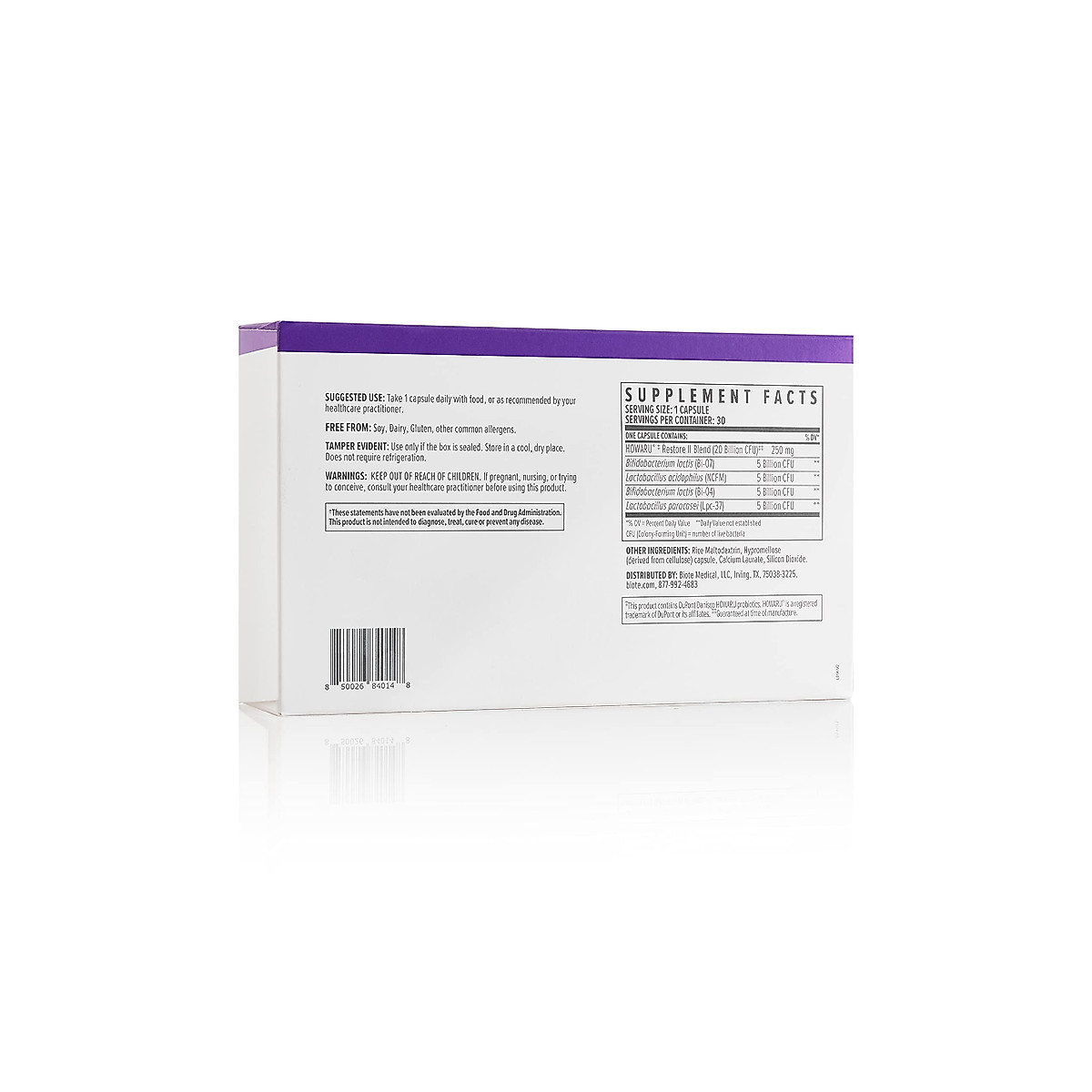 bioTE Nutraceuticals - Multi-Strain PROBIOTIC 20B - Gut + Digestive (30 Capsules)