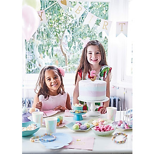 Talking Tables Pink Number 7 Candle with Gold Glitter Premium Quality Cake Topper Decoration For Kids, Adults, 7th, 70th Birthday Party, Anniversary, Milestone Age, Height 8cm, 3"