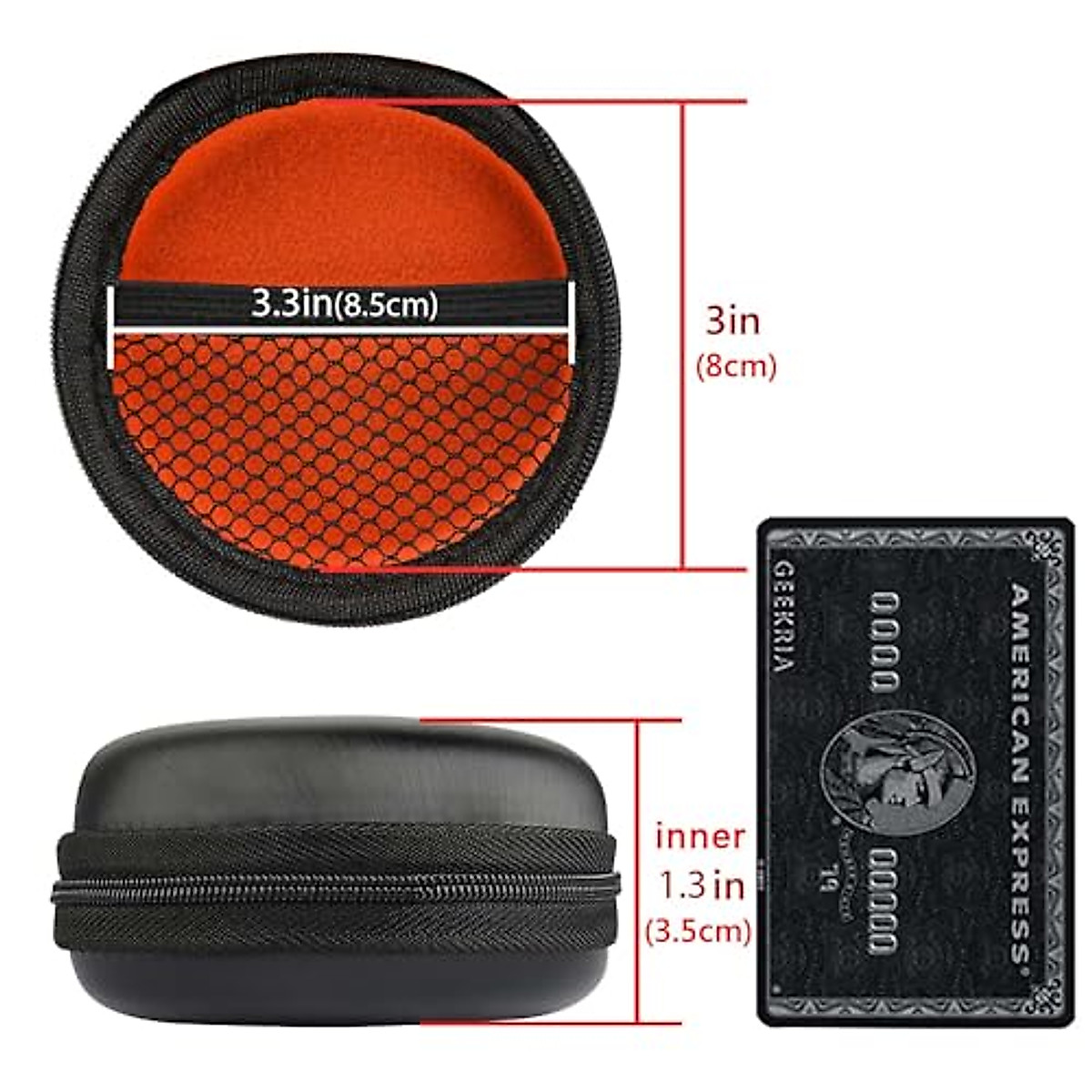 Geekria Shield Earbuds Case Compatible with Sony CRE-C10/CRE-E10/LinkBuds UC True Wireless Earbuds, Replacement Hard Shell Travel Carrying Bag with Cable Storage (Black)