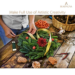 BEADNOVA Floral Wire 114 Yards Paddle Wire 22 Gauge Florist Wire Wreath Wire for Wreath Making Craft Floral Flower Arrangements Garland