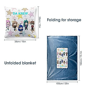 DHCUTE Soft Pillow Blanket 2 in 1 Its_Funneh Flannel Comfortable Blankets Decorate Throw Pillow