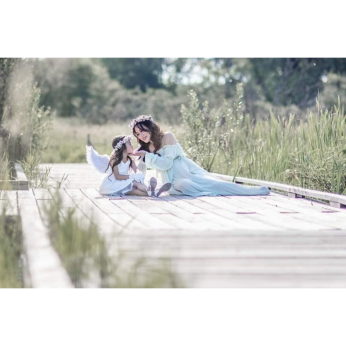 Floral Fall Camellia Flower Crown Rose Headpiece Wedding Bridal Flower Girl Halo Maternity Photo Props FL-03 (Pink Flower with Babysbreath)