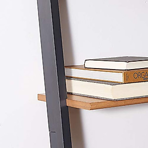 Safavieh Home Collection Kamy Natural and Charcoal 2-Shelf Leaning Desk DSK9401A