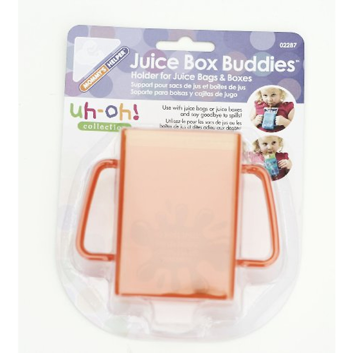 Mommy's Helper Juice Box Buddies, Orange, 3-Pack
