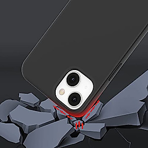 ZTOFERA Crossbody Case for iPhone 14 Plus with Lanyard Strap Adjustable Rope Liquid Silicone Soft Cover for iPhone 14 Plus 6.7 inch-Black