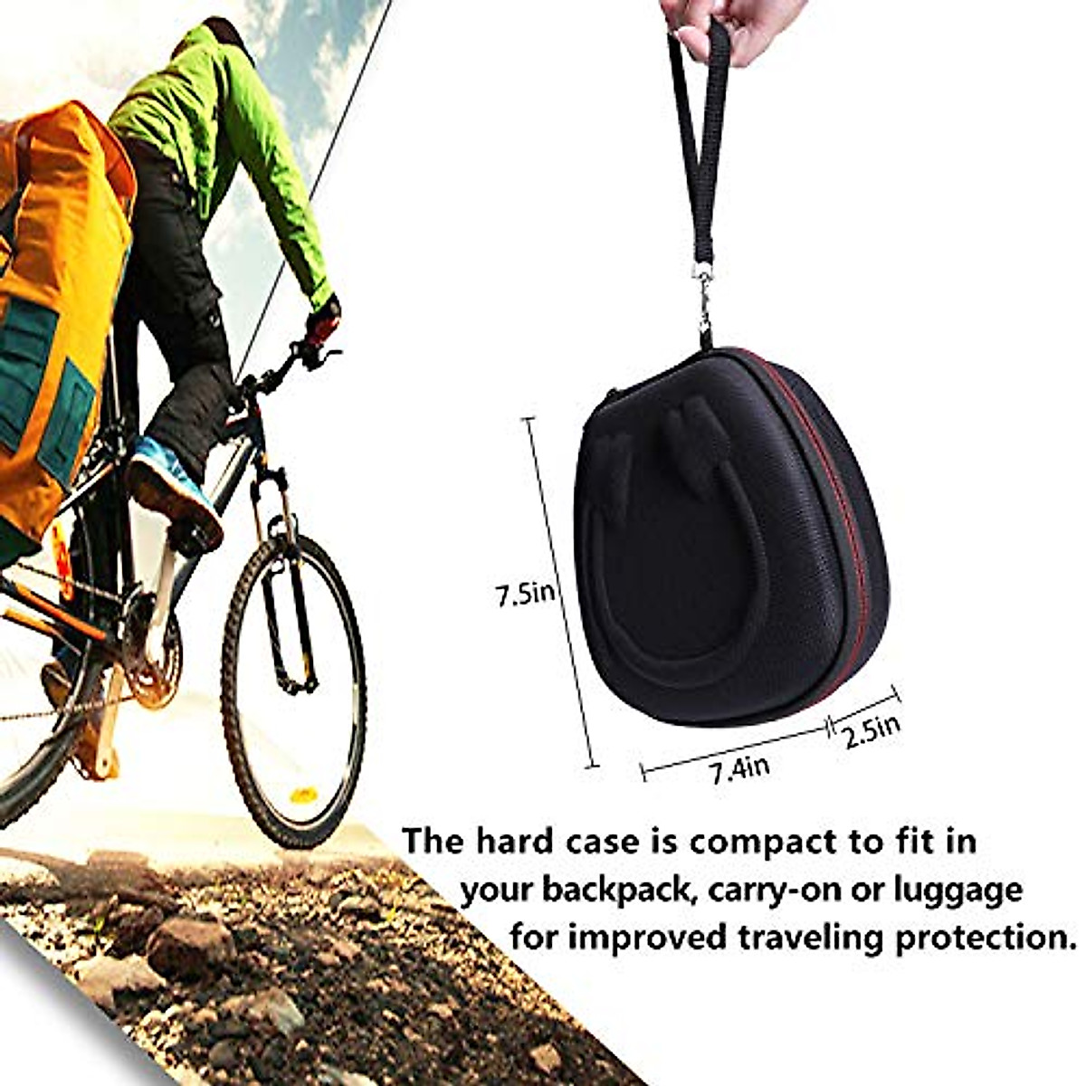 LTGEM Hard Case for Logitech USB Headset H390 / H430 / H570e and EAGLEND USB Headset/awatrue Computer Headset - Black+Grey